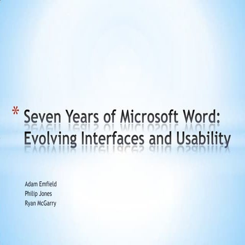 MS Word Version Comparison | PPT