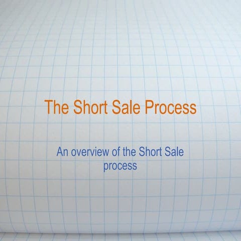 The Short Sale Process | PPT