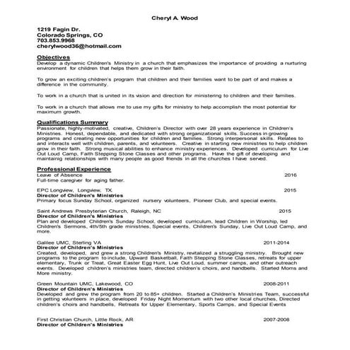 Cheryl updated resume 2017 2 | DOCX
