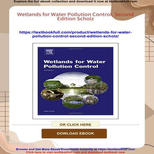 Wetlands for Water Pollution Control, Second Edition Scholz | PDF