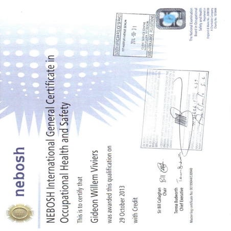 NEBOSH General international certificate | PDF