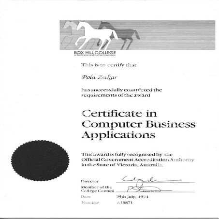 Cert Comp Business | PDF