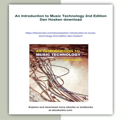 An Introduction to Music Technology 2nd Edition Dan Hosken | PDF