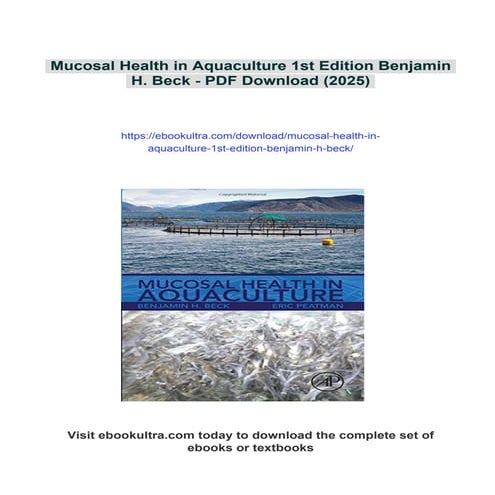 Mucosal Health in Aquaculture 1st Edition Benjamin H. Beck | PDF