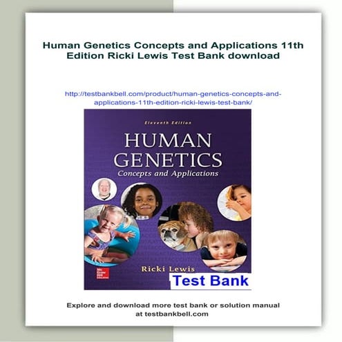 Human Genetics Concepts and Applications 11th Edition Ricki Lewis Test ...