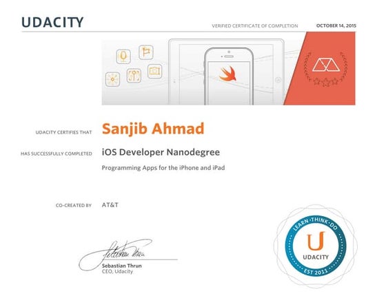 Udacity CERTIFICATE | PPT
