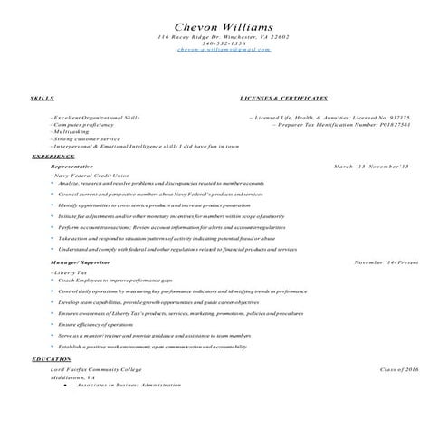 Regular Resume | DOCX