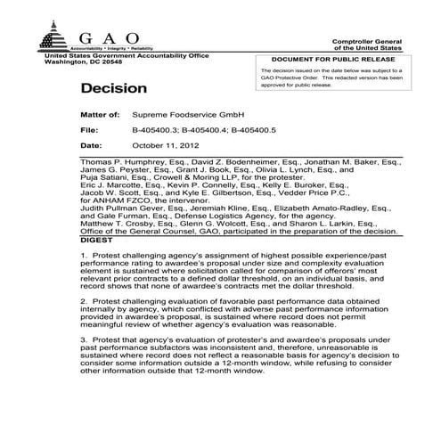 GAO Dethrowns Anham from 10 Billion Military Logistics Award. Citing ...