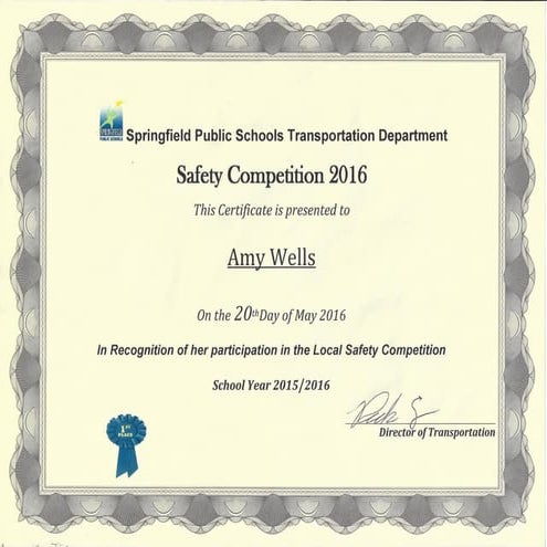 Safety Competition first place | PDF