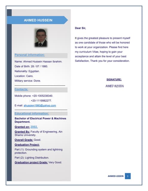 Ahmed elsayed'cv | PDF