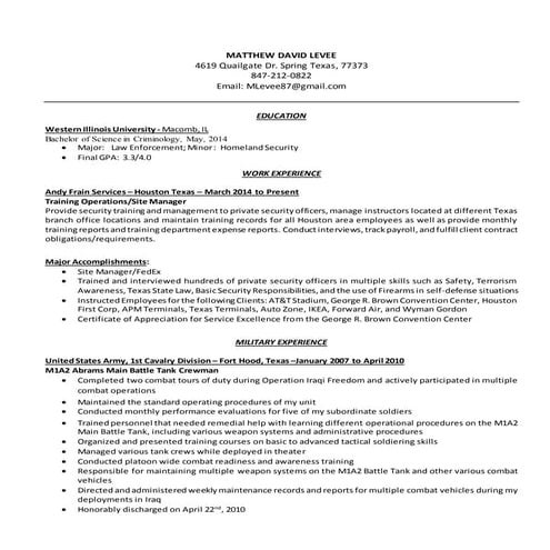 Grapevine Resume | DOC