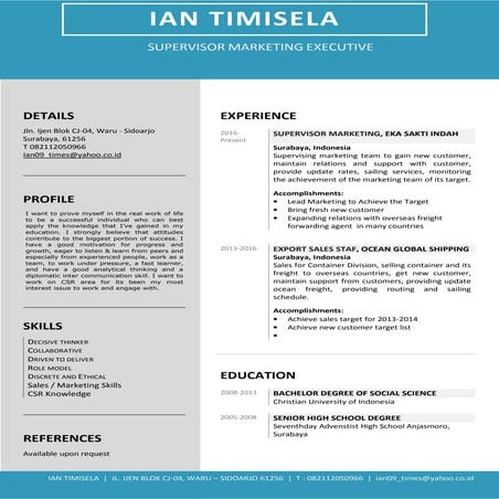 NEW CV IAN TIMISELA | PDF