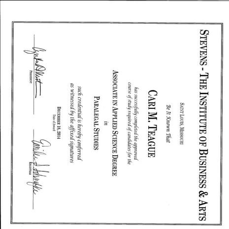 ASSOCIATES DEGREE IN PARALEGAL STUDIES | PDF