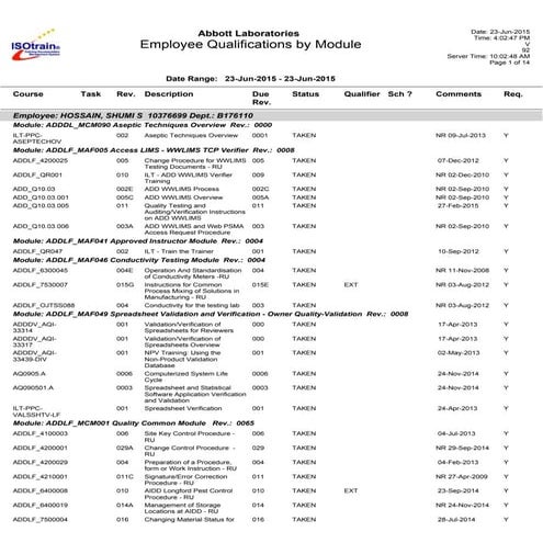 training record | PDF
