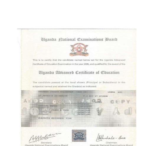 A Level Certificate | DOCX