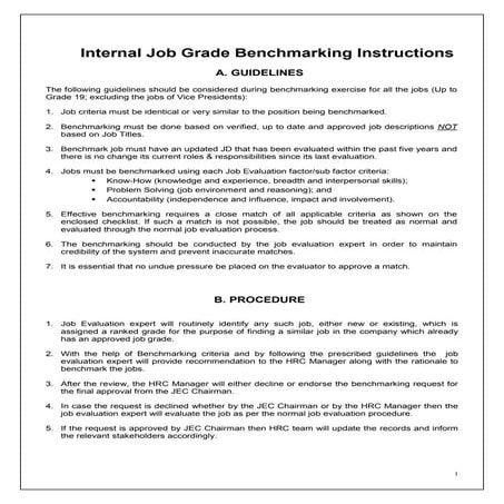 BENCHMARKING_PROCEDURES (V2) | PDF
