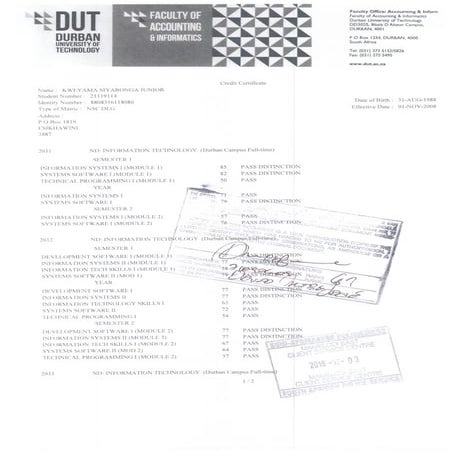 Academic Transcript 2 | PDF