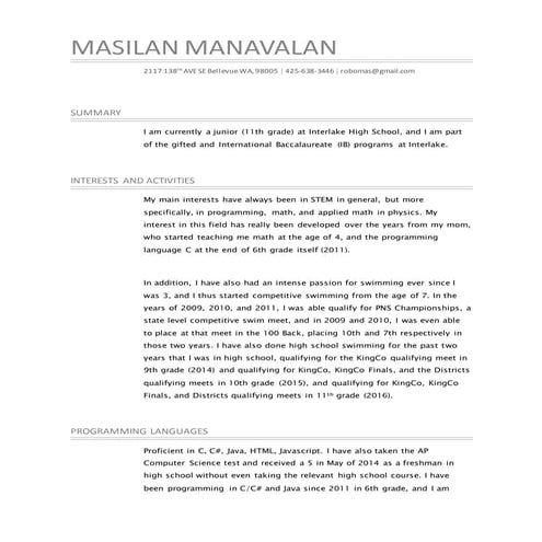 Masilan resume | DOCX