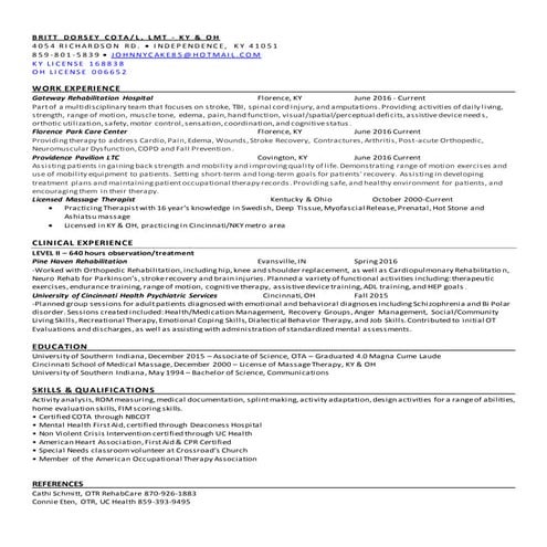 COTA Resume | DOCX