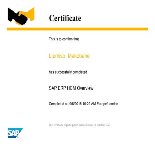 sap crm certificate | PDF