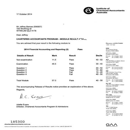 CA_Financial Reporting Module_Results | PDF