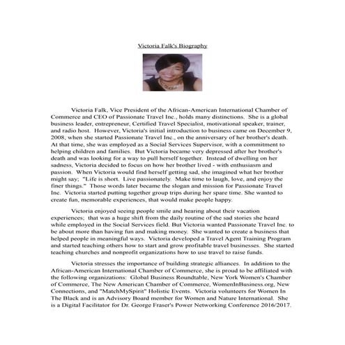 Victoria Falk - Biography final | PDF