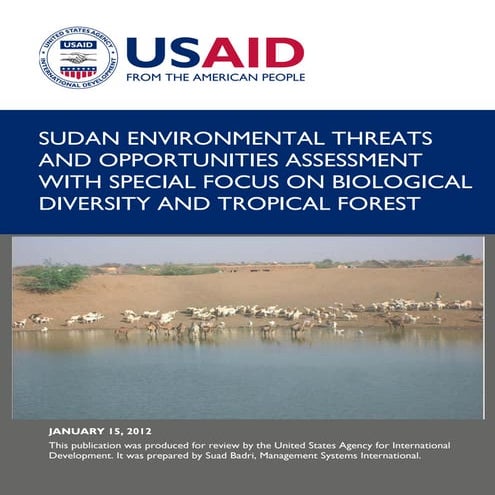 SUDAN ENVIRONMENTAL THREATS AND OPPORTUNITIES | PDF