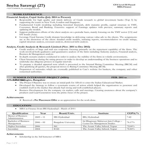Anirudh Kariwala Resume | PDF