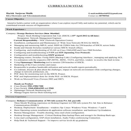 Harish Resume | DOC