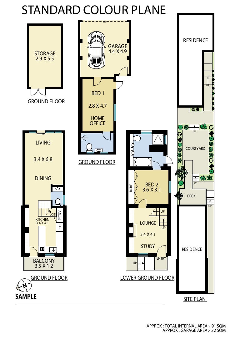 Standard Colour Floor plan