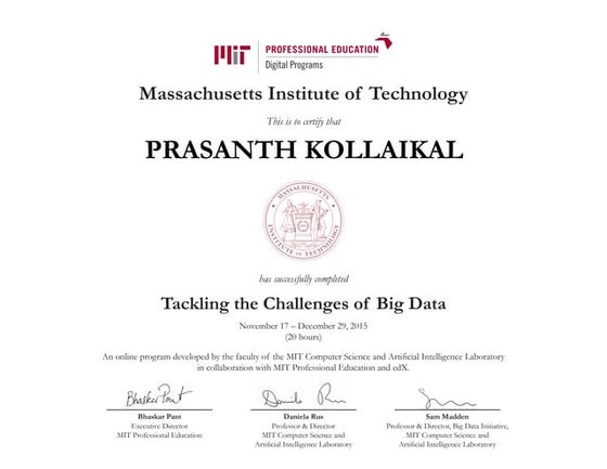 MIT Certificate | PDF