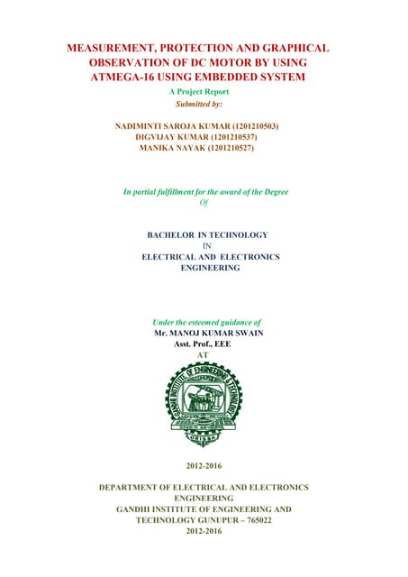 Final project report on Solar street light | PDF