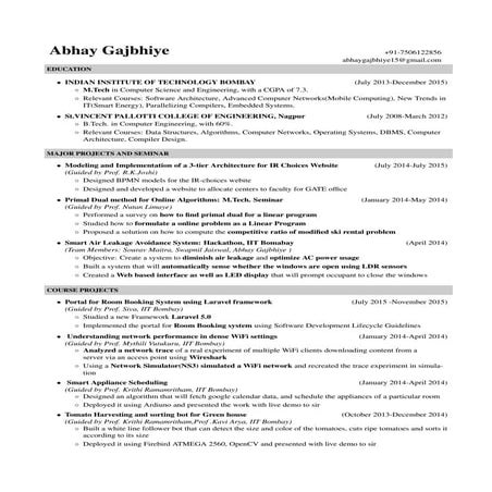 resume_Abhay_new | PDF
