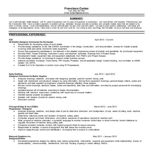 Paul Smith's 2015 resume | DOC