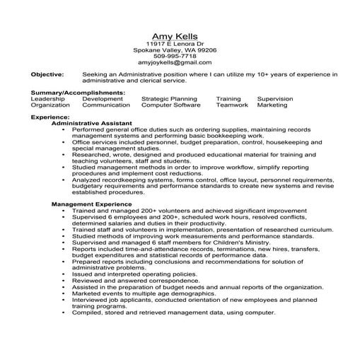 Amy Kells Resume | PDF