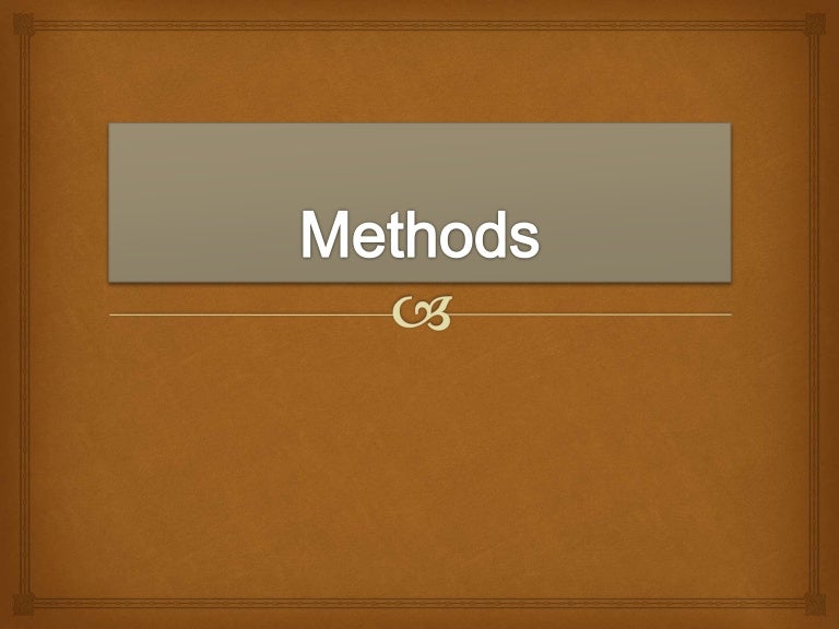 Methods