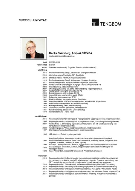 CV Inger Svare Morset 3mai 2015 | PDF