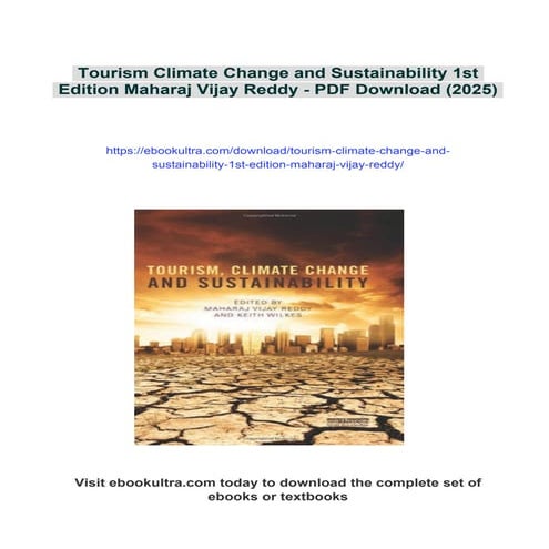 Tourism Climate Change and Sustainability 1st Edition Maharaj Vijay ...