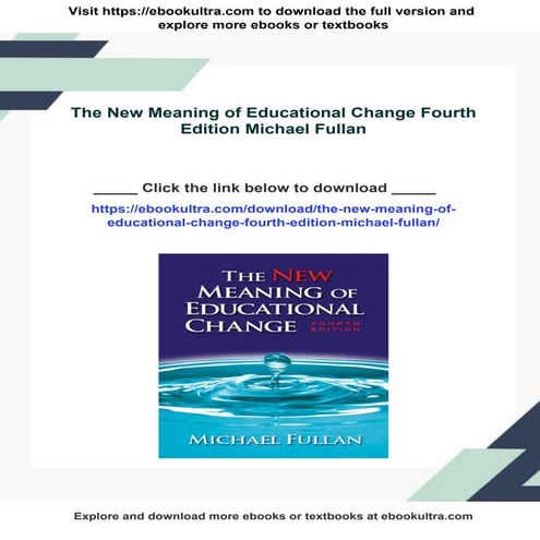 The New Meaning of Educational Change Fourth Edition Michael Fullan | PDF