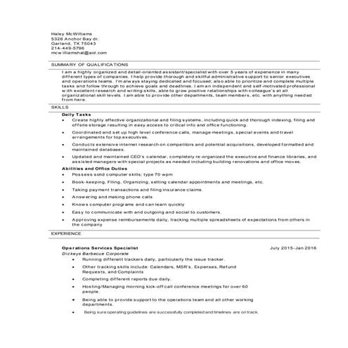 Patricia L. Smith Resume 2016 | DOCX