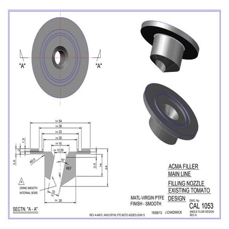 CAL 1053 TOM NOZZLE-DETAIL DWG | PDF