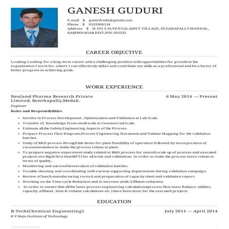Pranav resume | DOC