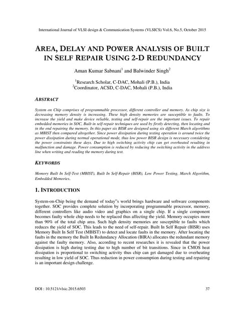 IMPLEMENTATION AND VALIDATION OF MEMORY BUILT IN SELF TEST (MBIST ...
