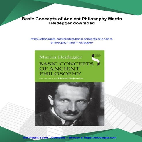 Basic Concepts of Ancient Philosophy Martin Heidegger | PDF
