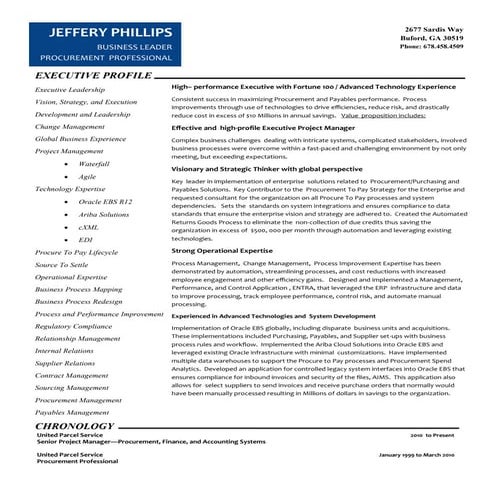 Executive Profile | PDF