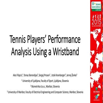 Tennis Players Performance Analysis Using a Wristband FINAL | PPTX