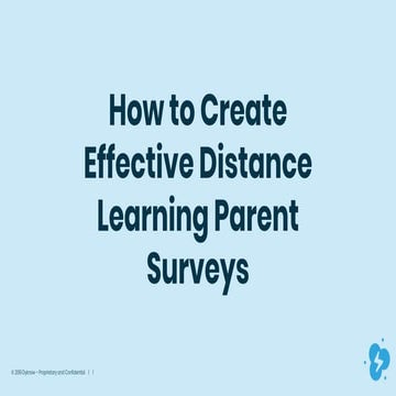 How to Create Effective Distance Learning Parent Surveys | PPT