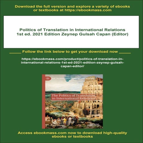 Politics of Translation in International Relations 1st ed. 2021 Edition ...