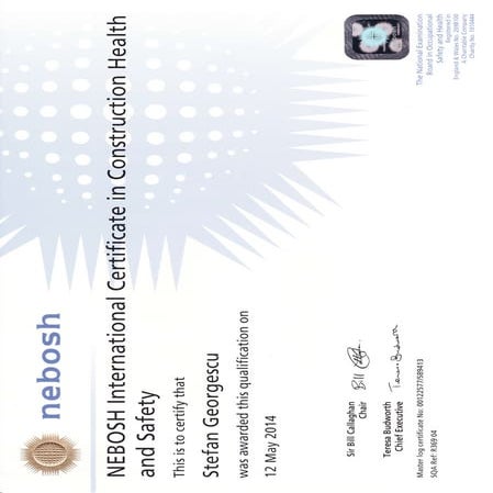 NEBOSH - INTERNATIONAL CONSTRUCTION CERTIFICATE | PDF