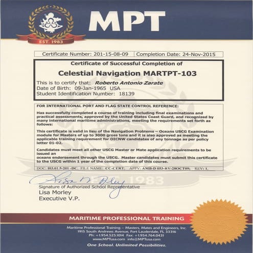 Radar-Certificate-MPT- | PDF